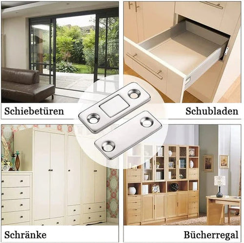 InvisiLock™ | Ultradünne Unsichtbare Schranktürmagnete (4er-Satz) – Sundas