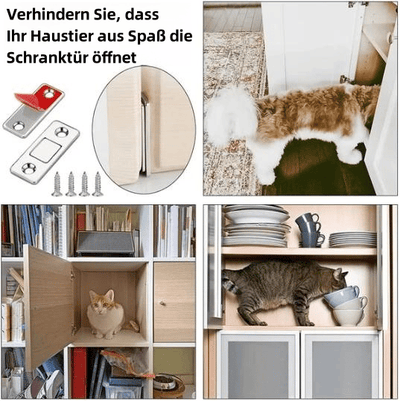 InvisiLock™ | Ultradünne Unsichtbare Schranktürmagnete (4er-Satz) – Sundas